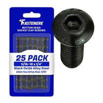 Fastenere Button Head Socket Cap Screws - 1/4-28 x 1-1/2" (25-Pcs ...
