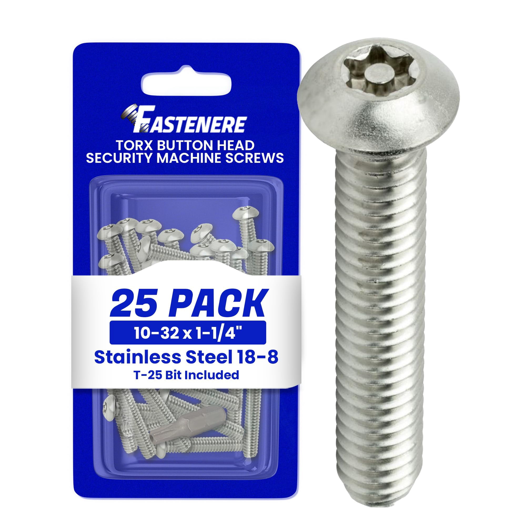 Fastenere Torx Security Machine Screws - 10-32 x 1-1/4" (25-Pack ...