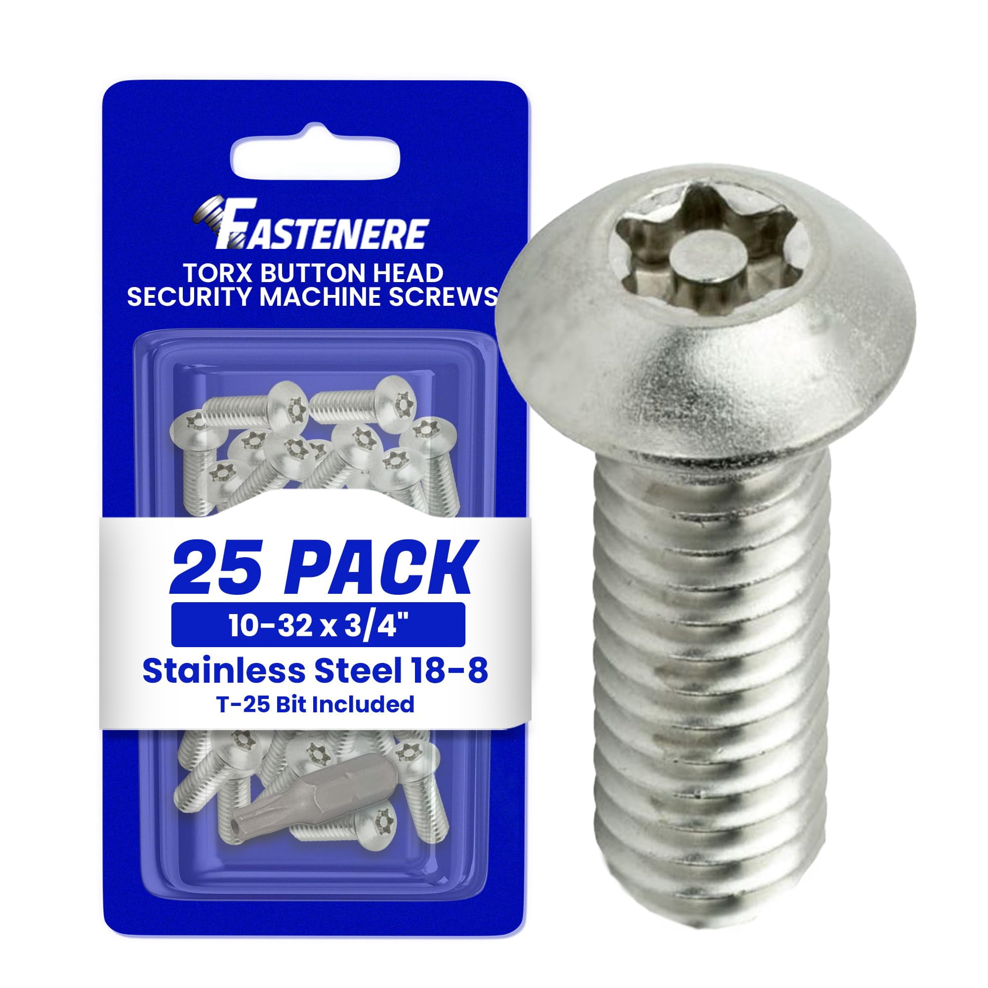 Fastenere Torx Security Machine Screws - 10-32 x 3/4" (25-Pack ...