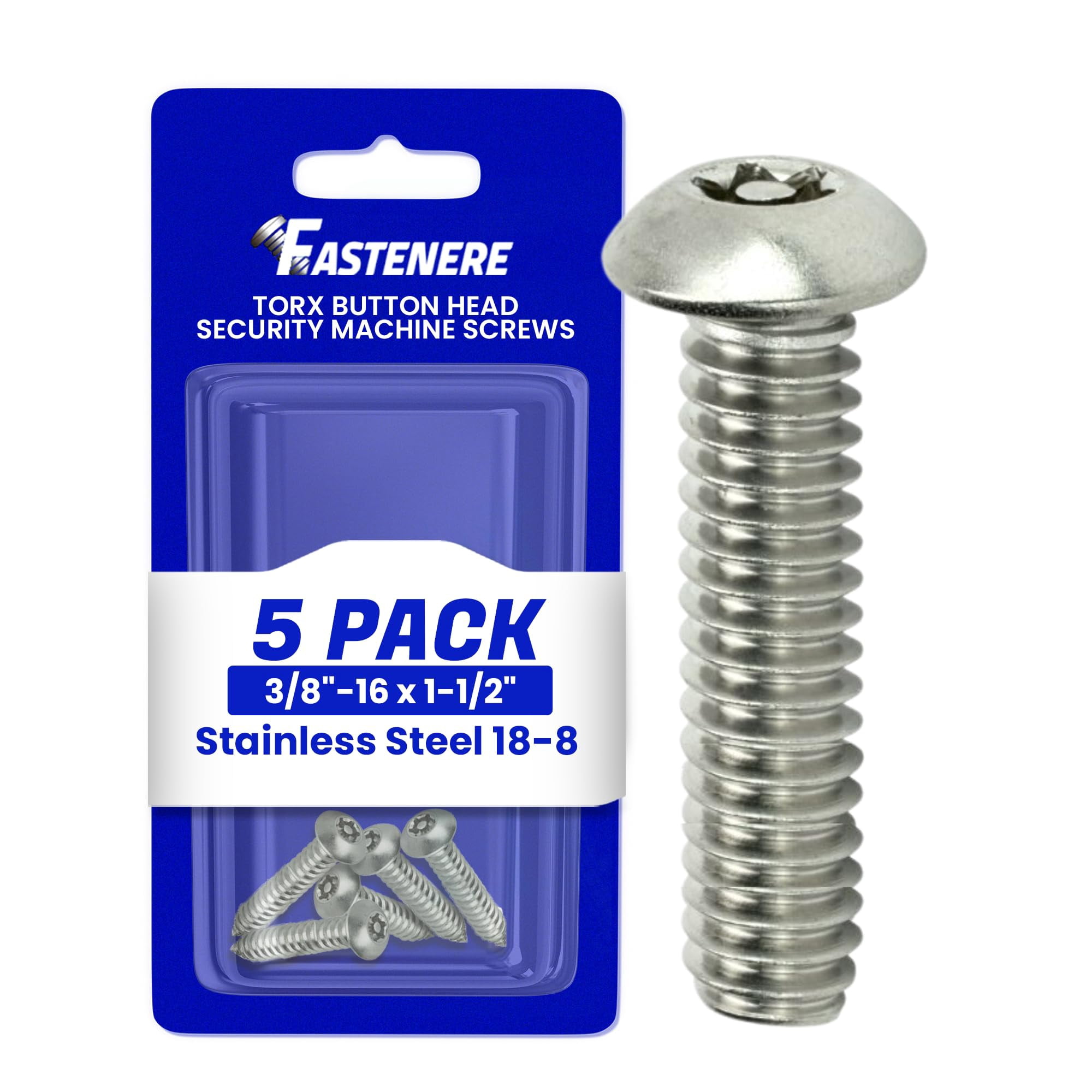 Fastenere Torx Security Machine Screws - 3/8-16 x 1-1/2" (5-Pack ...