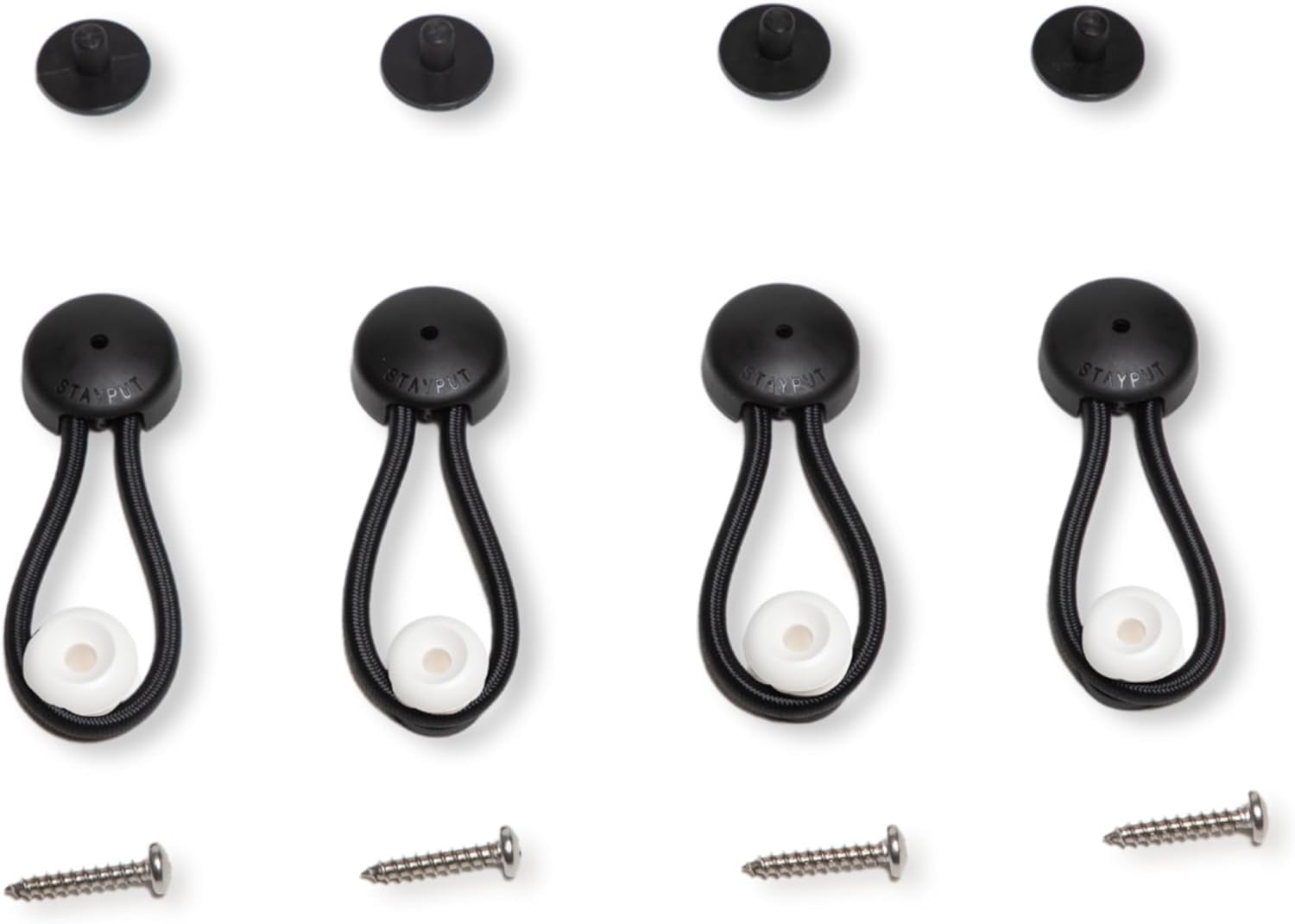 Fasteners 6 5 8 Standard Size Black Bungee Shock Cord And Fastener For