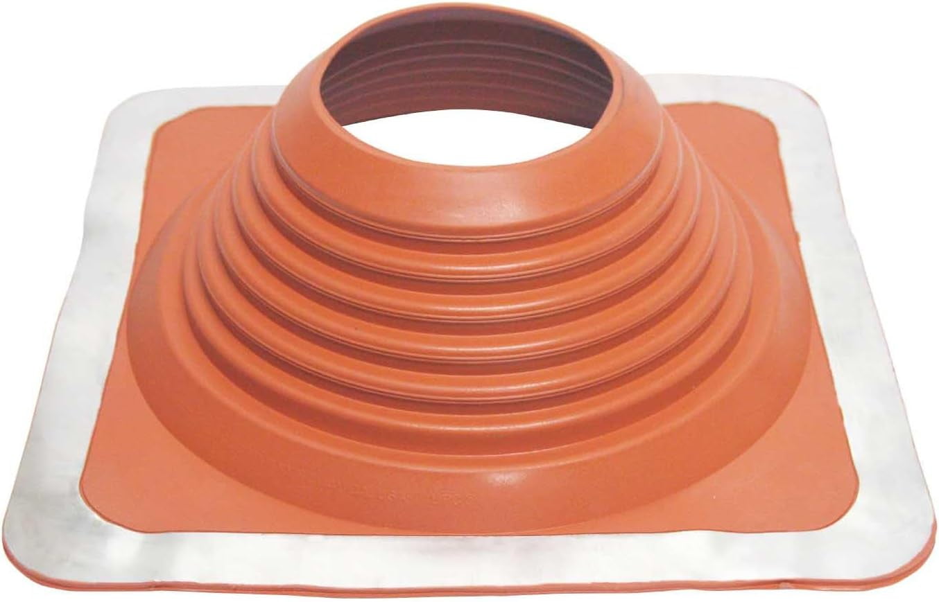 Fasteners Plus #8 Square Silicone Metal Roof Pipe Flashing Boot - Fits ...