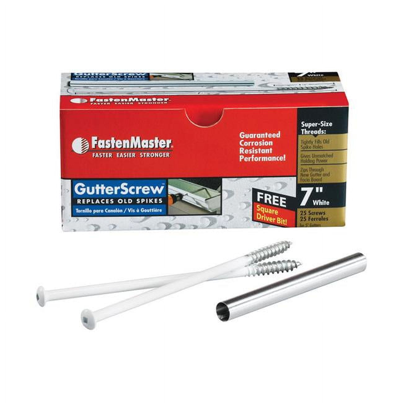 FastenMaster No. 3 X 7 in. L Square Round Head Gutter Screws 1 pk ...