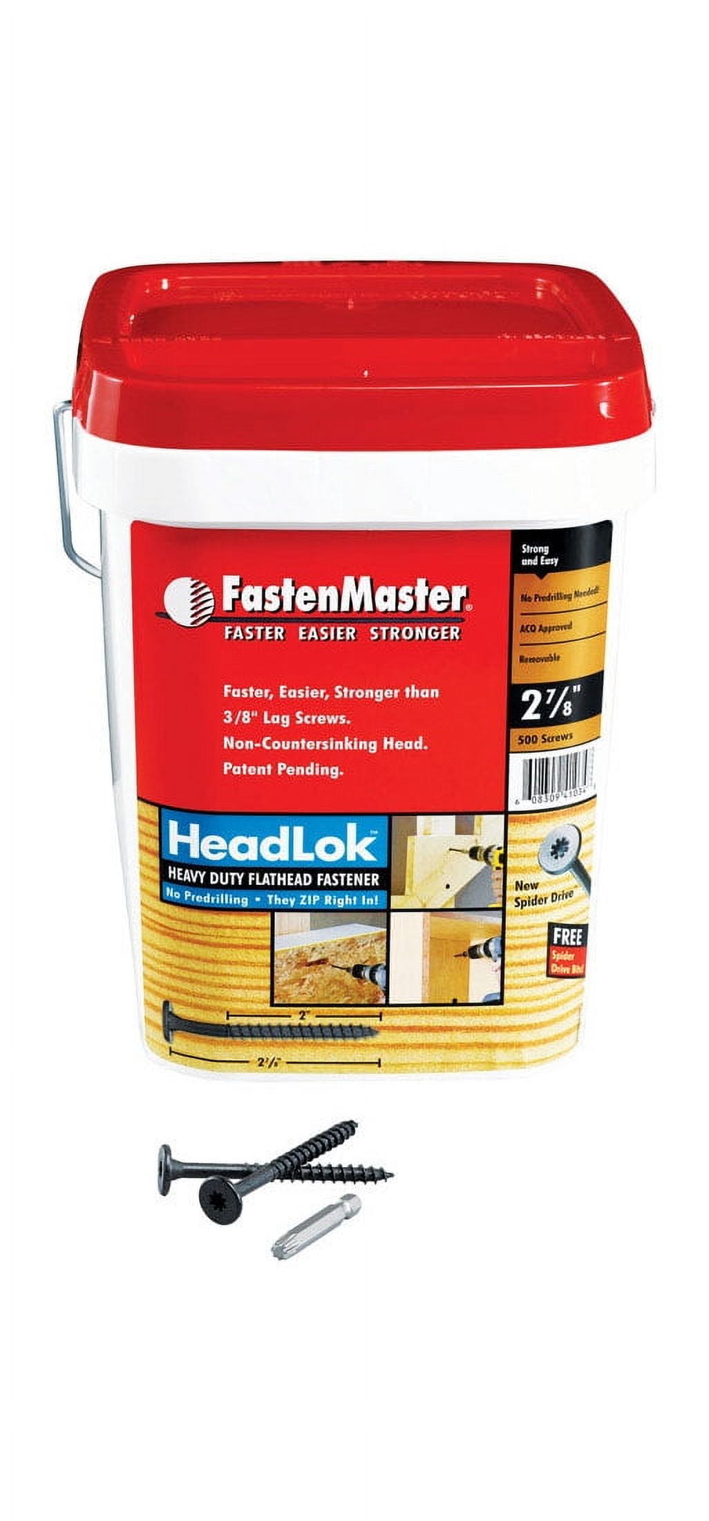 Fastenmaster 10x2.87in. Heavy Duty Wood Screws, Construction Tool, 500 ...