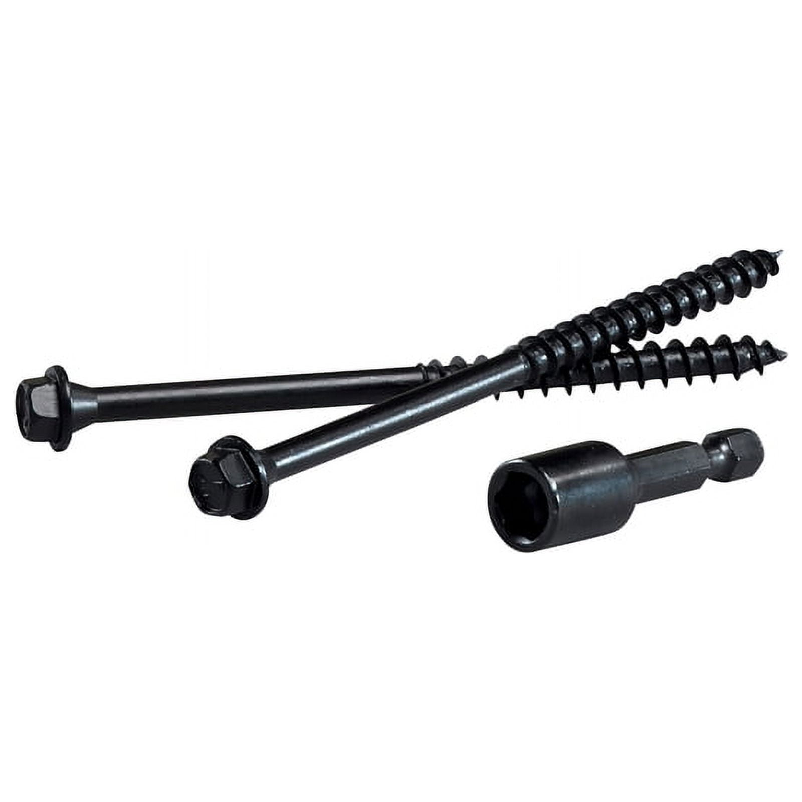 Fastenmaster Screws 6 " Steel Hex Head 12 / Card - Walmart.com