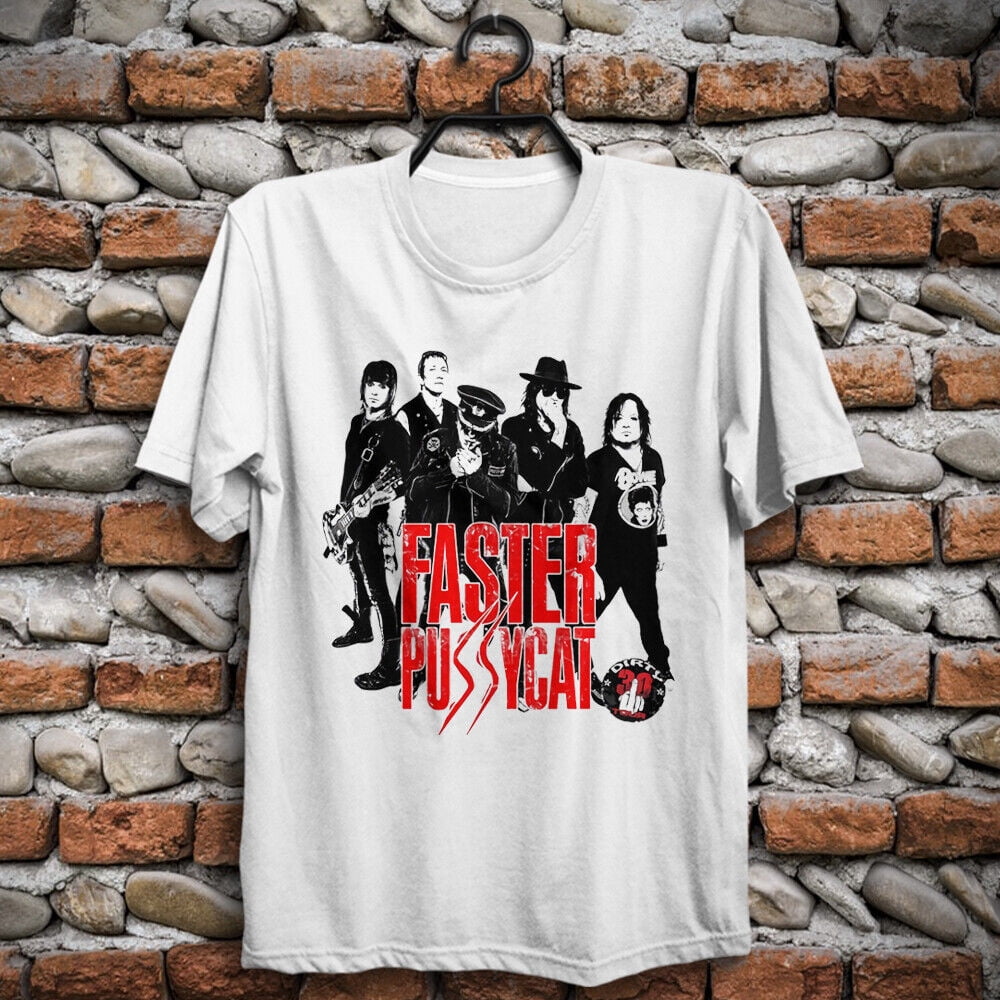 Faster Pussycat Band T Shirt Taime Downe Wake Me When It Over Faster Pussycat