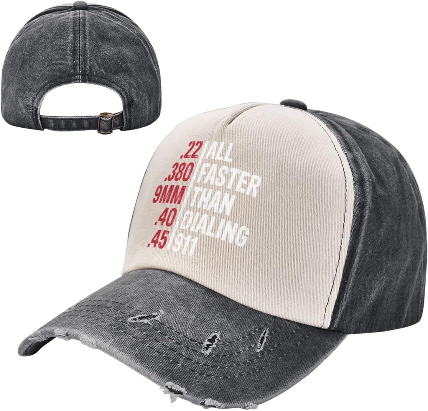Faster Than Dialing 911 Baseball Cap Adult Adjustable Casual Duck ...