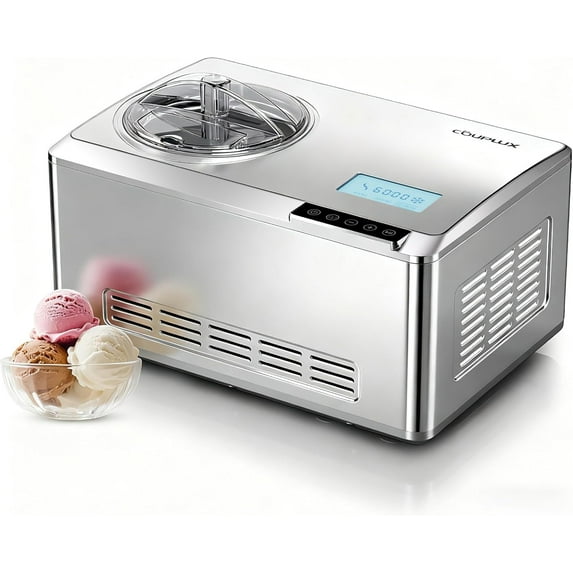 Fastest Freezing 2.1QT Ice Cream Machine with Built-in Compressor Easy ...