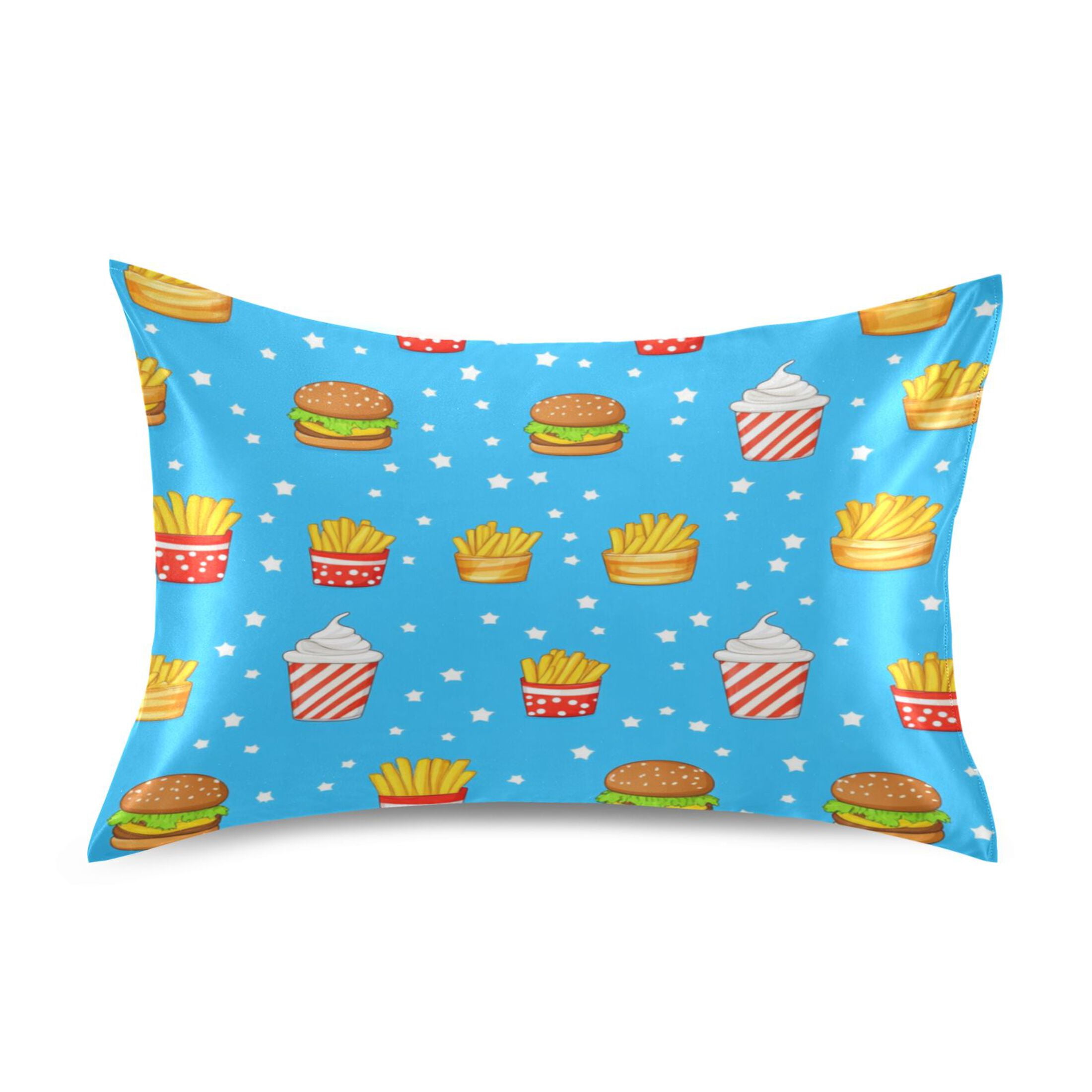Fastfood Pattern Design Pillowcase Standard Size Luxury Silky Soft ...