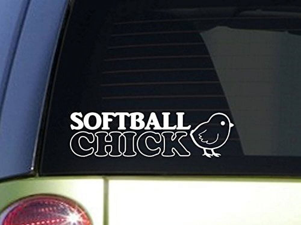 Fastpitch Chick 8" sticker *J174* decal softball decal - Walmart.com