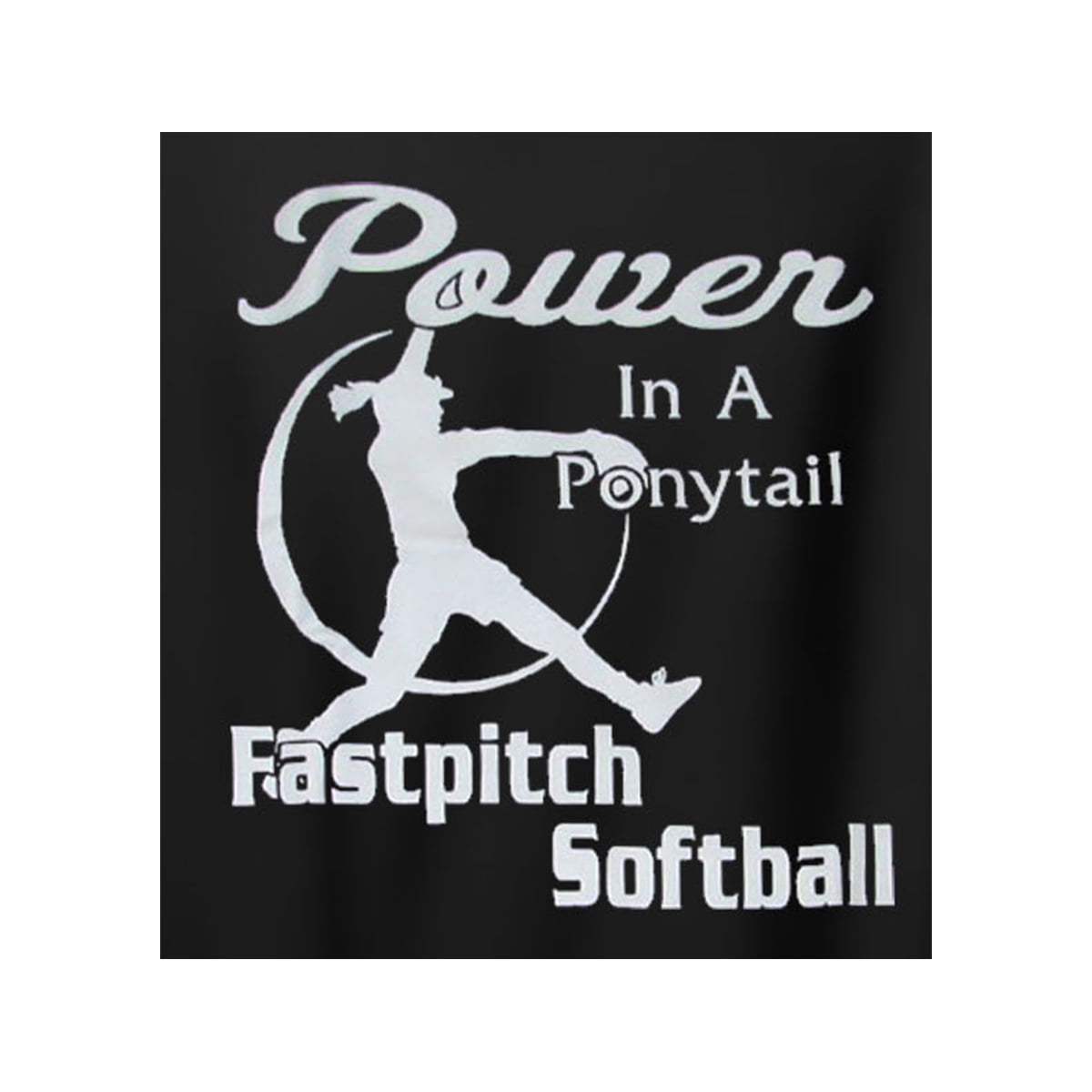 Fastpitch Softball Power in A Ponytail Decal White - Walmart.com