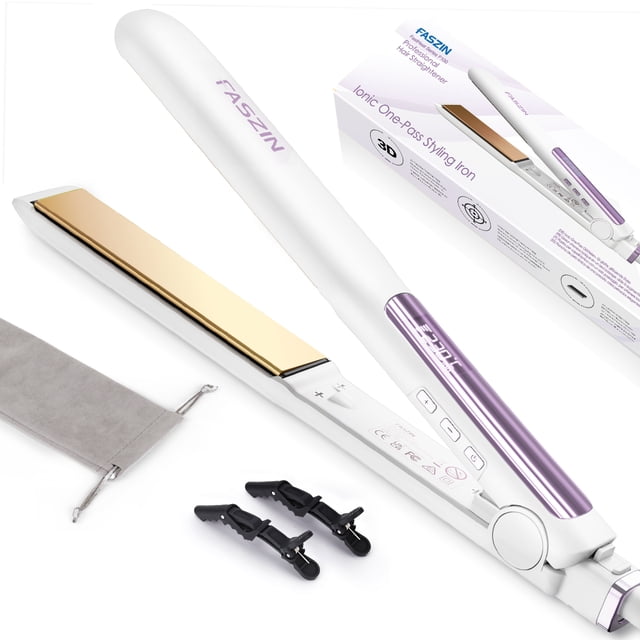 Faszin Hair Straightener, 2 in 1 Straightener and Curler, Fast Heat ...