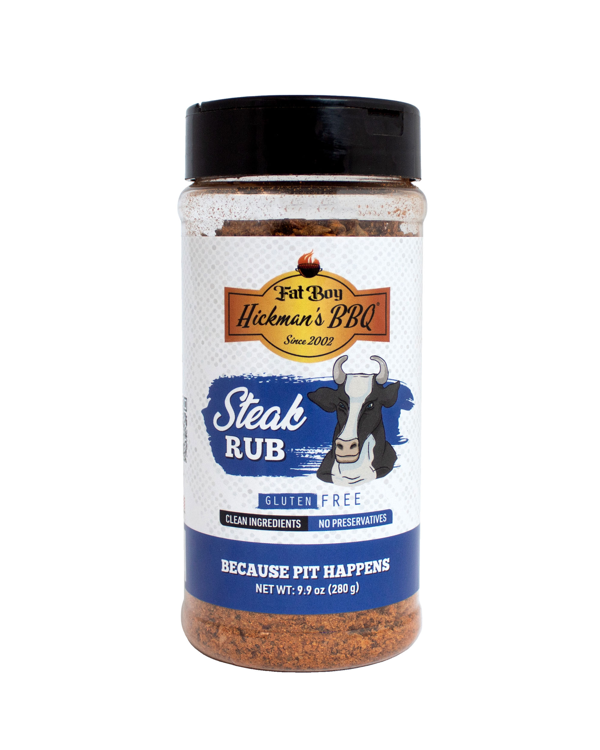 Fat Boy Hickman's BBQ Gluten Free Keto Friendly Natural BBQ Steak Rub 9 ...