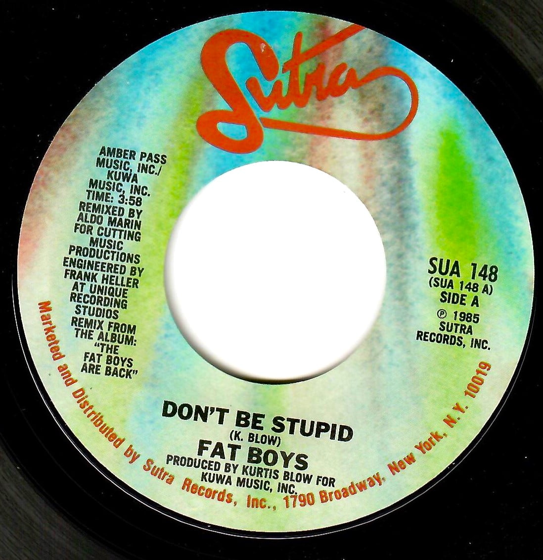 Fat Boys – Don't Be Stupid / Fat Boy Scratch (7" 45RPM Vinyl) (New ...