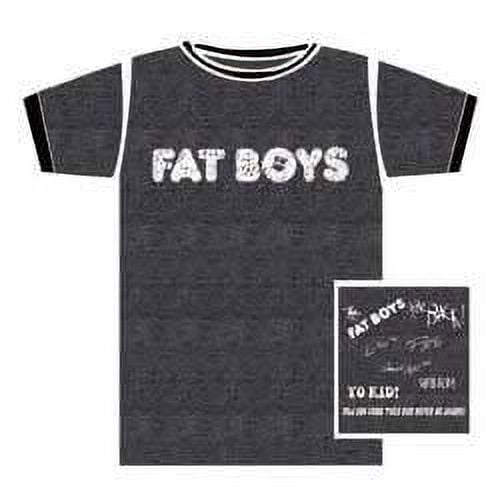 Fat Boys Logo Ringer T-Shirt (Large) Charcoal - Walmart.com