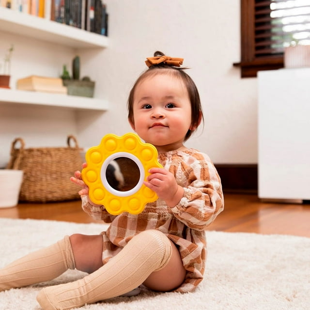 Fat Brain Toys Dimpl Bright - Popping Sensory Toy with Mirror, 10 mos+ FA415-1 - Walmart.com