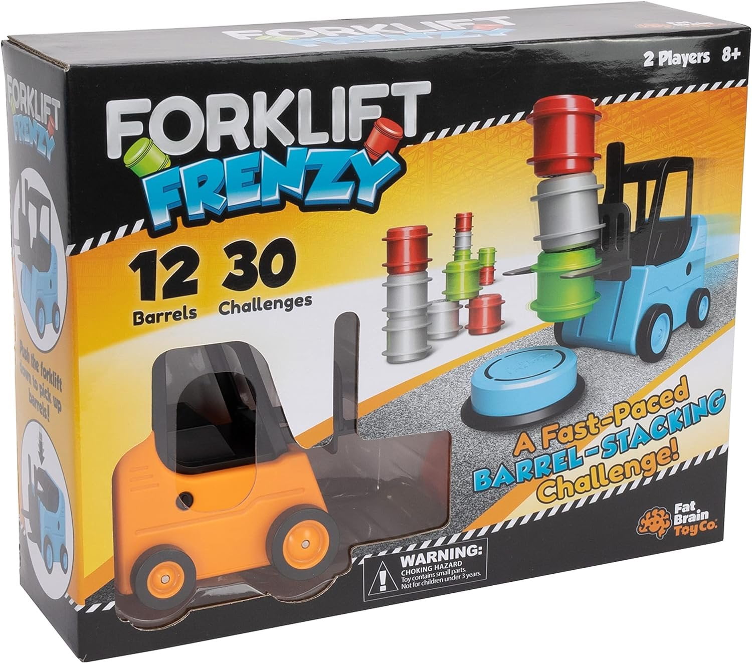 Fat Brain Toys Forklift Frenzy - 2-Player Stack & Matching Game, Ages 8 ...
