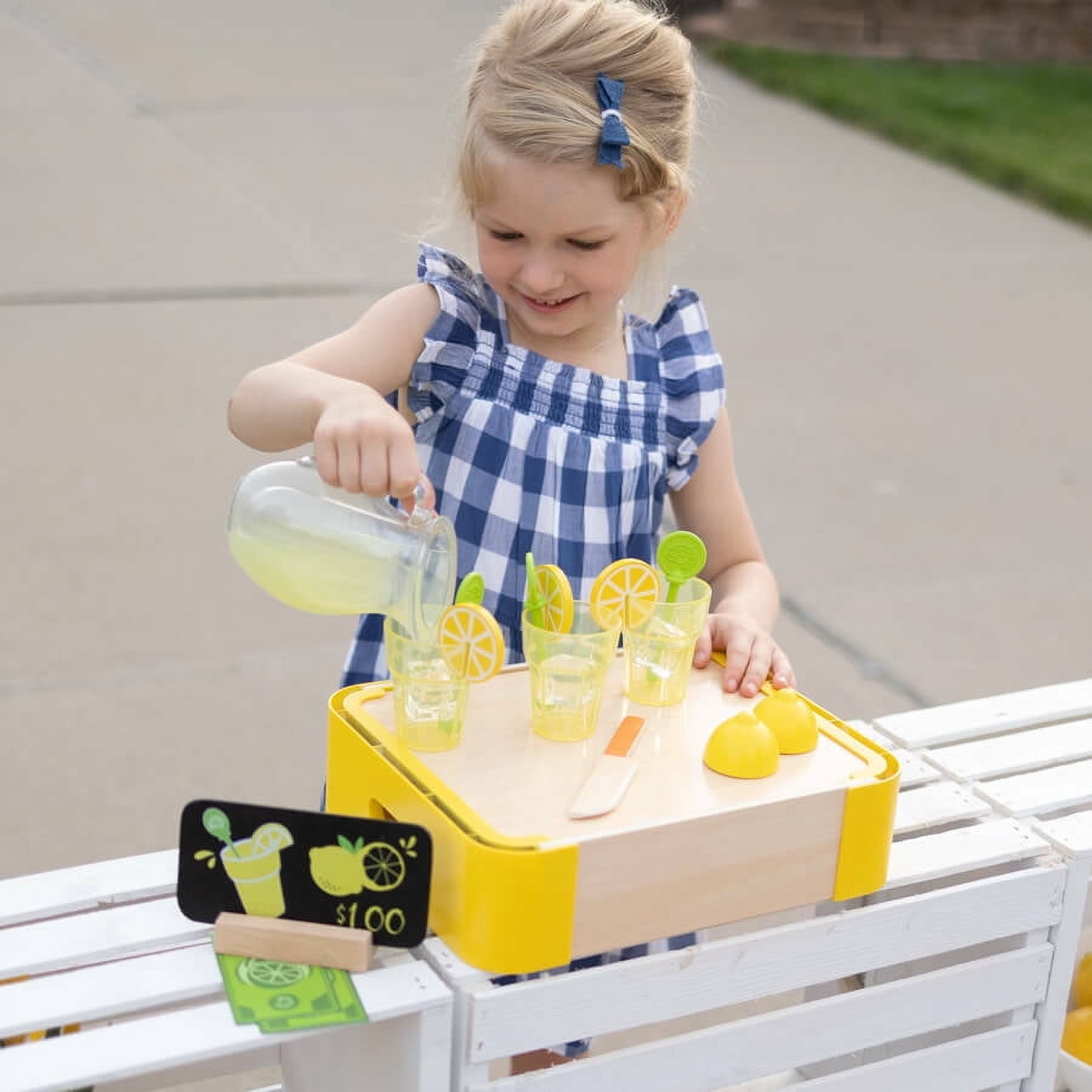 Fat Brain Toys Kids Wooden Lemonade Stand Play Set - Walmart.com