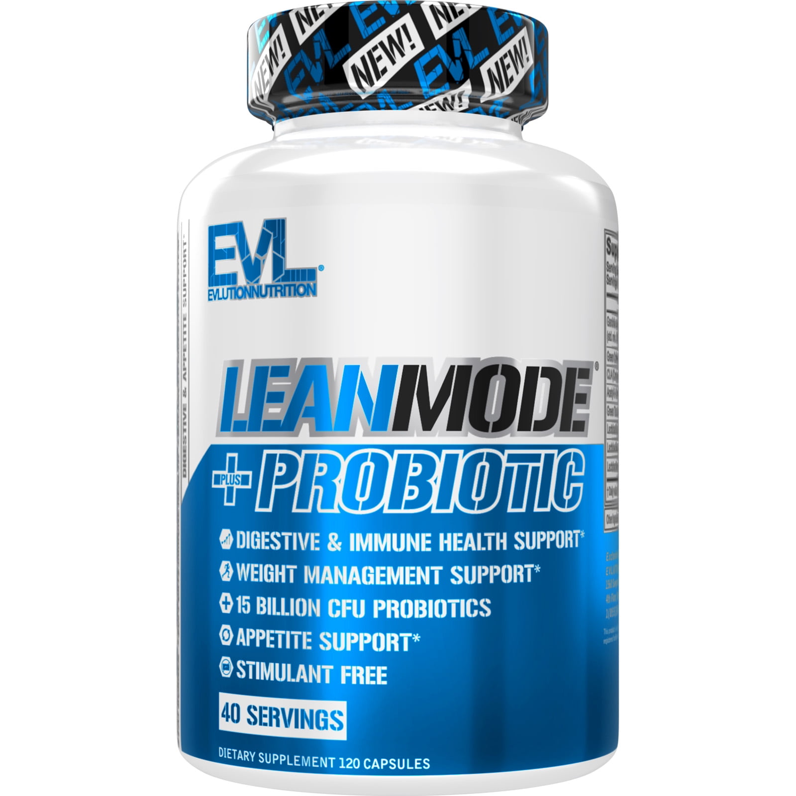 Fat Burner + Probiotic Supplement - EVL Lean Mode Stimulant-Free Diet ...