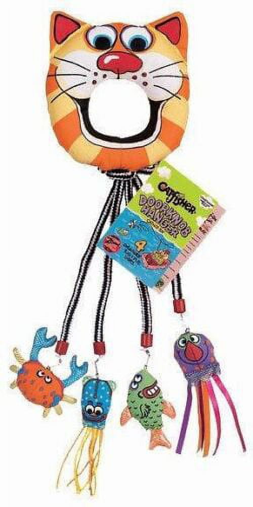 Fat Cat Catfisher Doorknob Hanger with 4 Dee-Lux Kitty Lures, Assorted ...