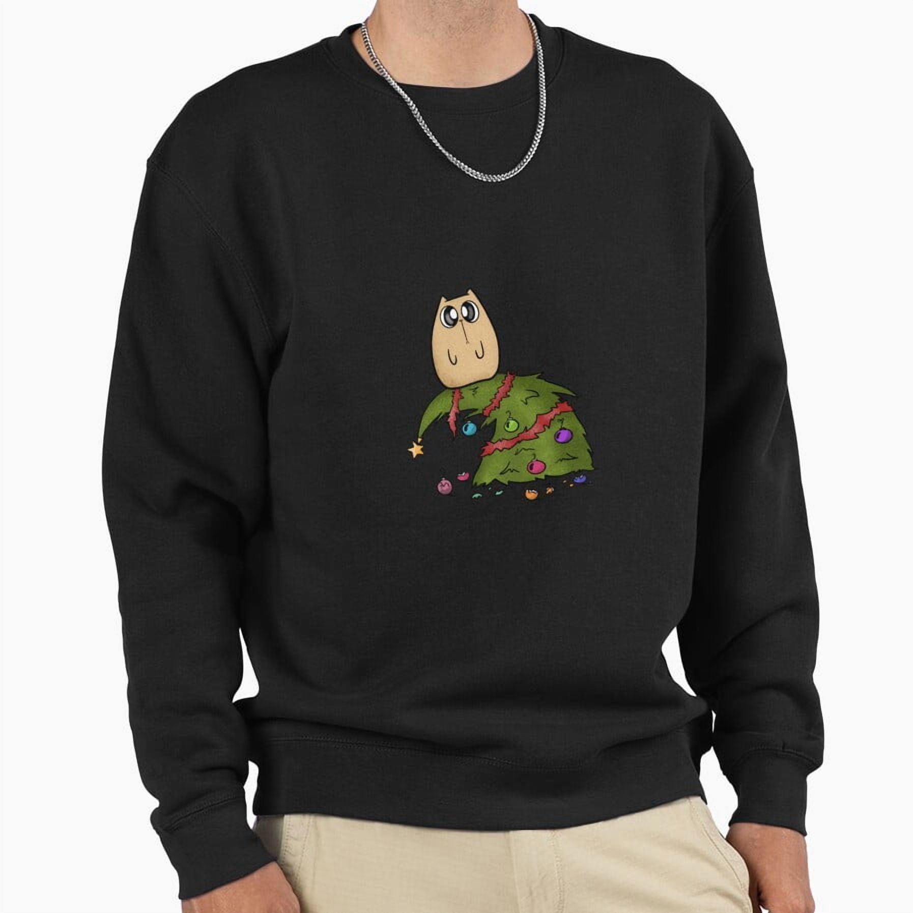 Fat Cat Merry Christmas Holiday Graphic Unisex Sweatshirt Retro Vintage ...