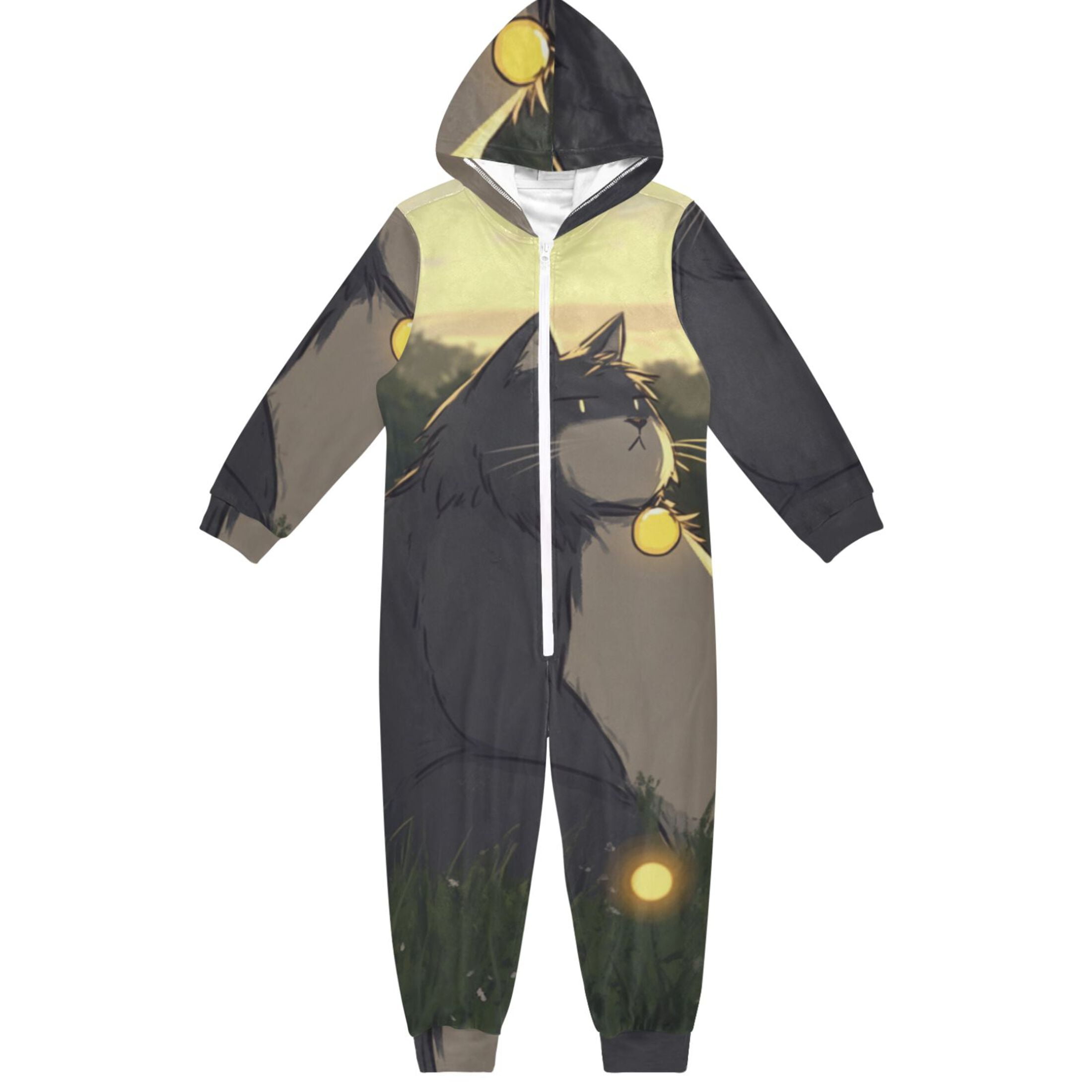 Fat Cat One Piece Pajamas Soft Jumpsuit Cozy Sleep and Play Romper ...