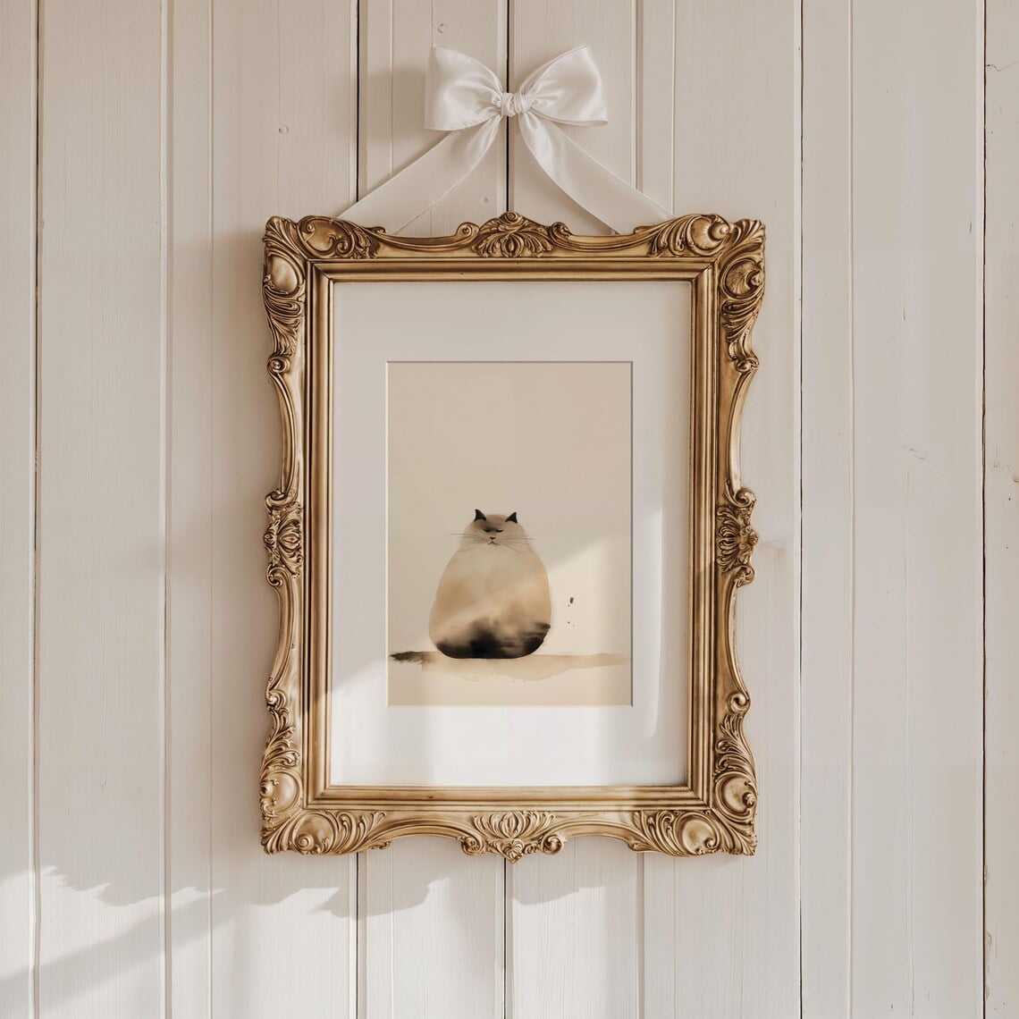 Fat Cat Siamese Wall Art, Cat Lover Themed Gifts, Gifts For Cat Mom Dad ...