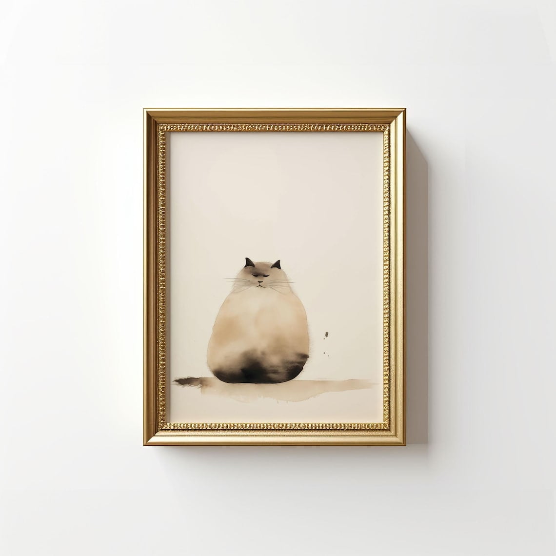 Fat Cat Siamese Wall Art Cat Lover Themed Gifts Gifts For Cat Mom Dad ...