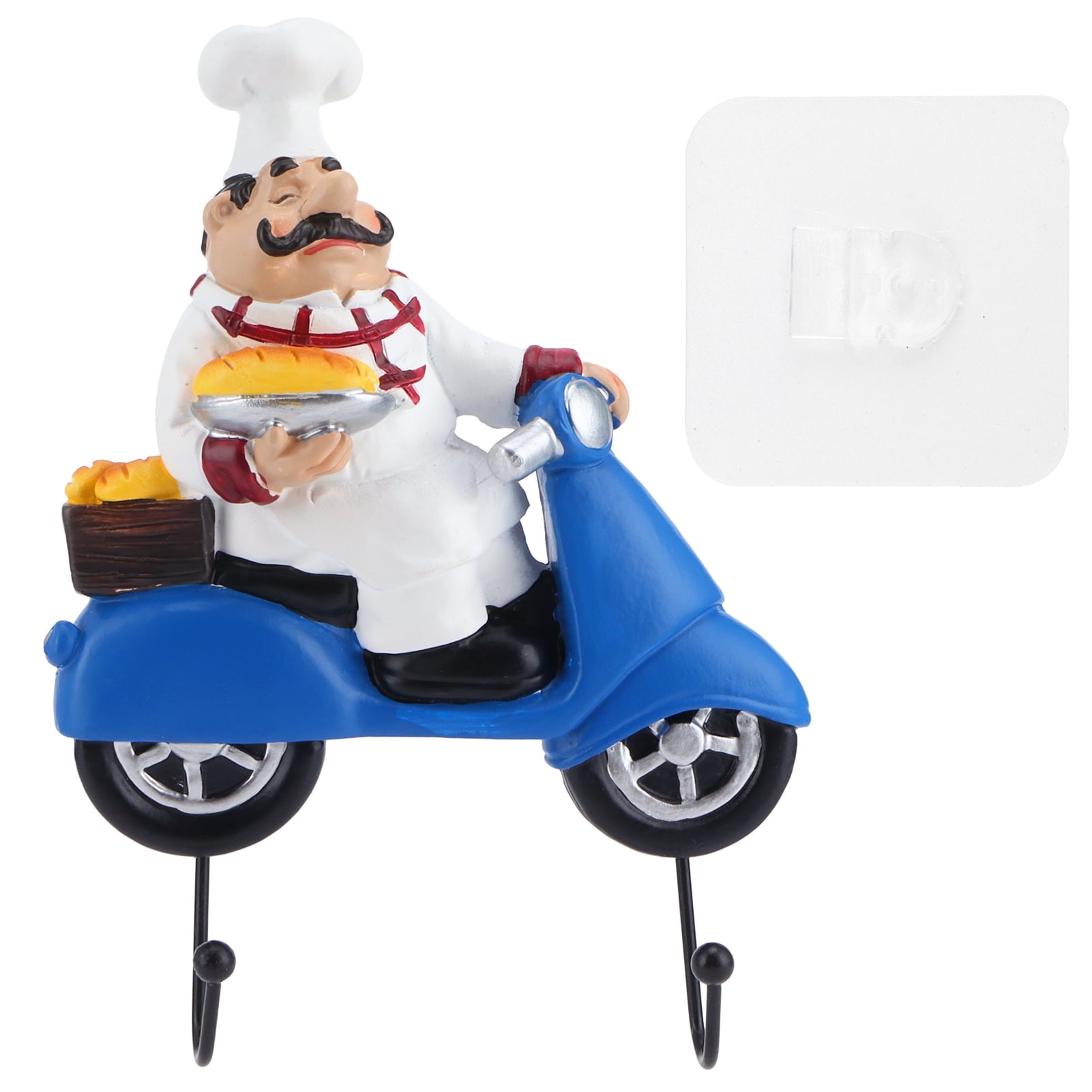 Fat Chef Hooks Decor Wall Hook Cartoon Chef Figurine SelfAdhesive ...