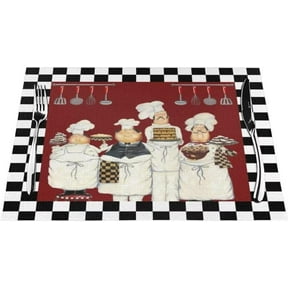 My Texas House Madelyn Ruffle Cotton/Linen 14" x 20" Placemats, 4 Pack ...