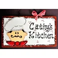 Fat Chef Personalize Kitchen Name Sign Wall Art Plaque Cucina Bistro ...