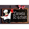 Fat Chef Personalize Kitchen Name Sign Wall Hanger Plaque Cucina Bistro ...