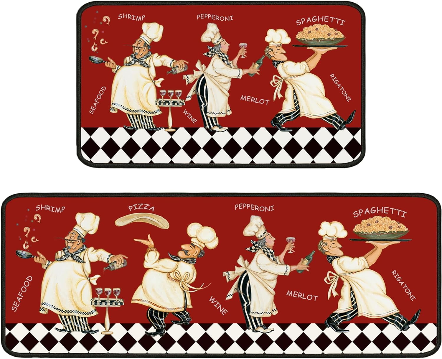 Fat Chef Rugs Kitchen Floor Mats for in Front of Sink, Anti Fatigue ...