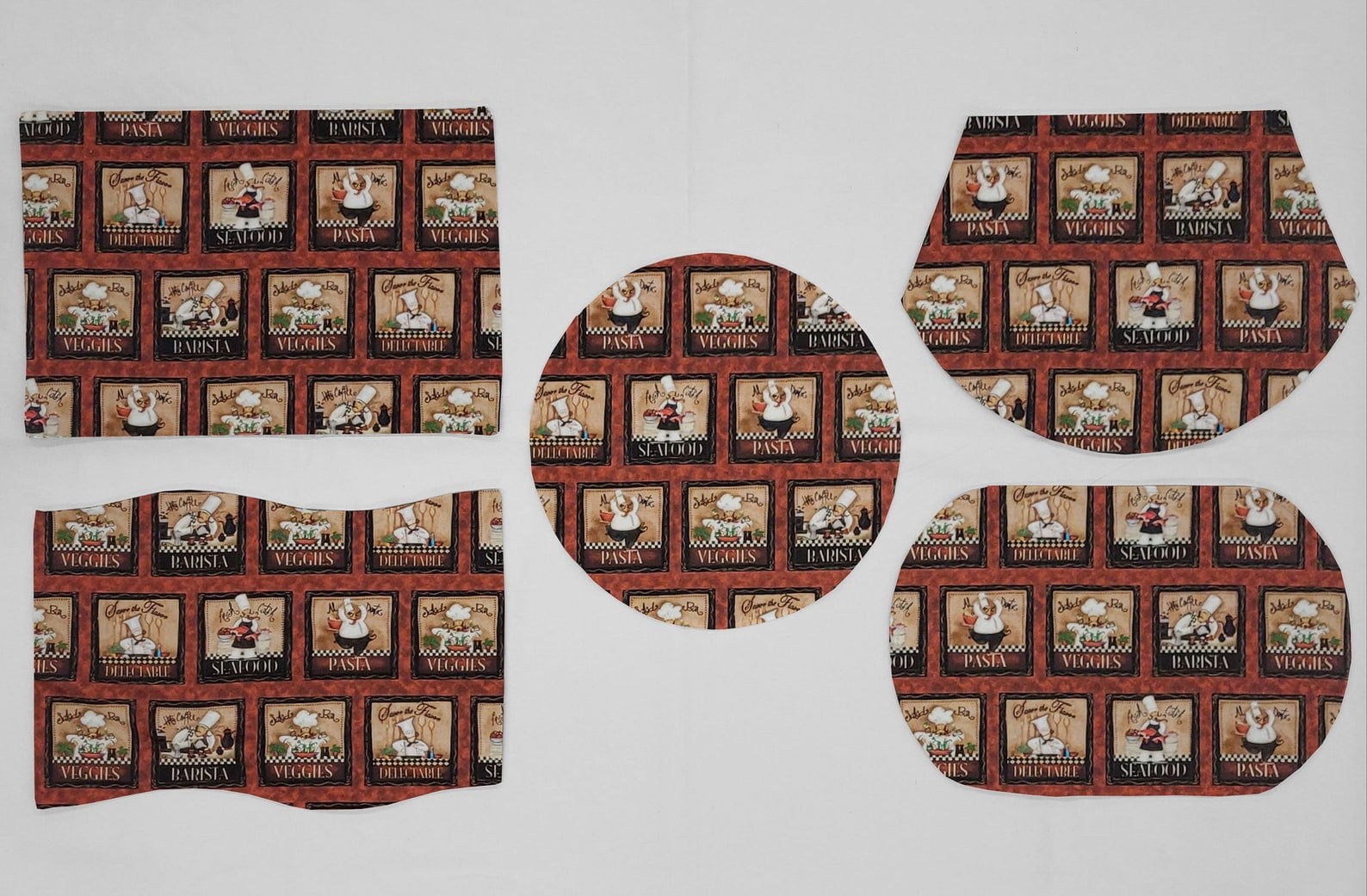 Fat Chefs Placemats by Penny's Needful Things (Wave - Set of 6) (Bistro ...