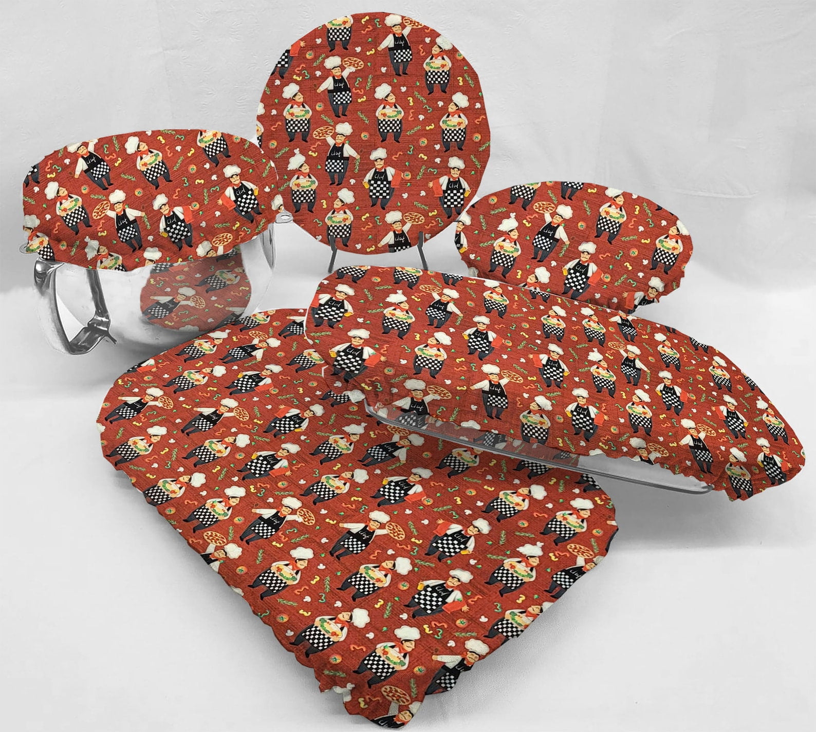 Fat Chefs Reusable Fabric Bowl and Casserole Pan Covers by Penny's ...