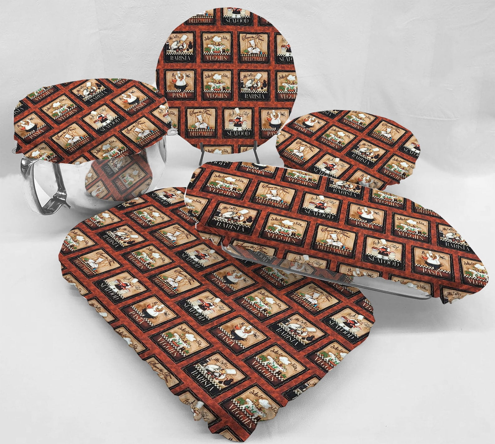 Fat Chefs Reusable Fabric Bowl and Casserole Pan Covers by Penny's ...