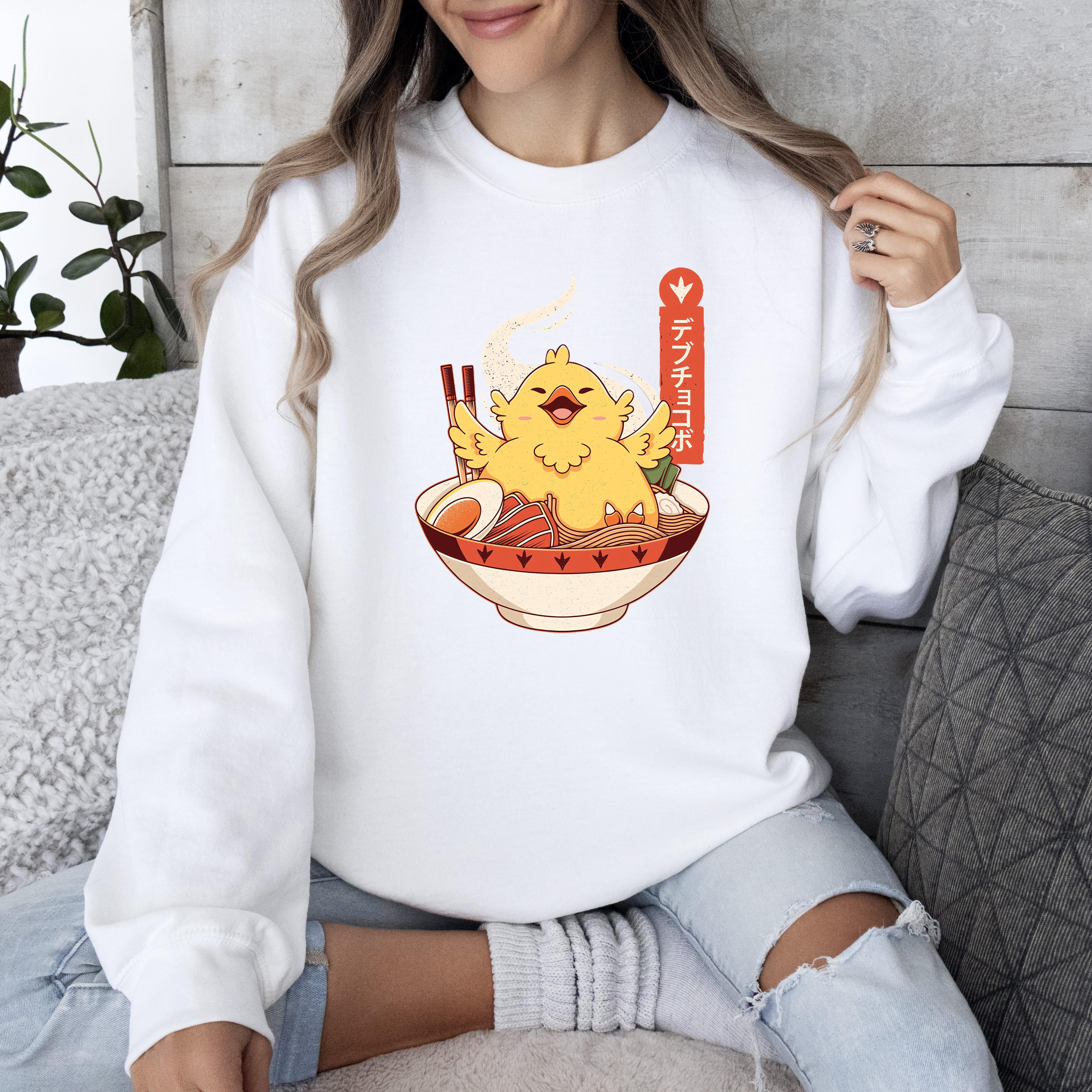 Fat Chocobo Ramen - Final Fantasy Video Games SWEATSHIRT, for men ...