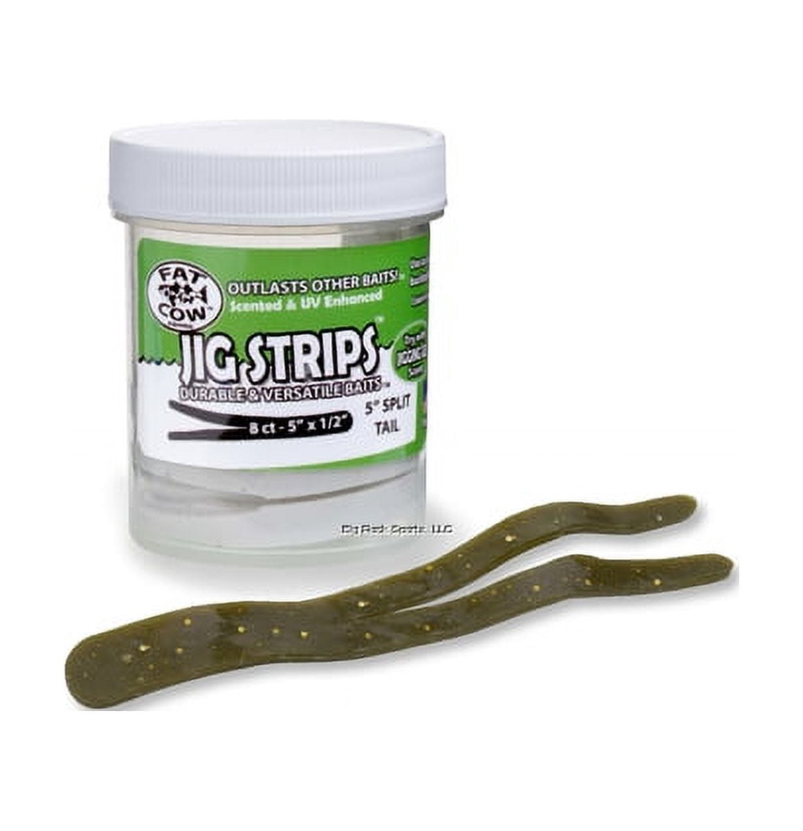 Fat Cow Fishing Jig Strips - Split Tail, 5" X 1/2", Scented, Sand Eel ...