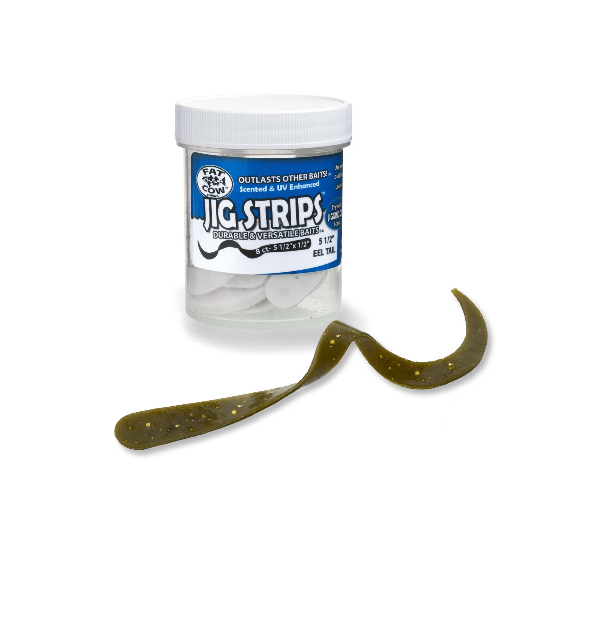 Fat Cow Jig Strips Eel Tail 5 1 2 X 1 2 Scented Sand Eel