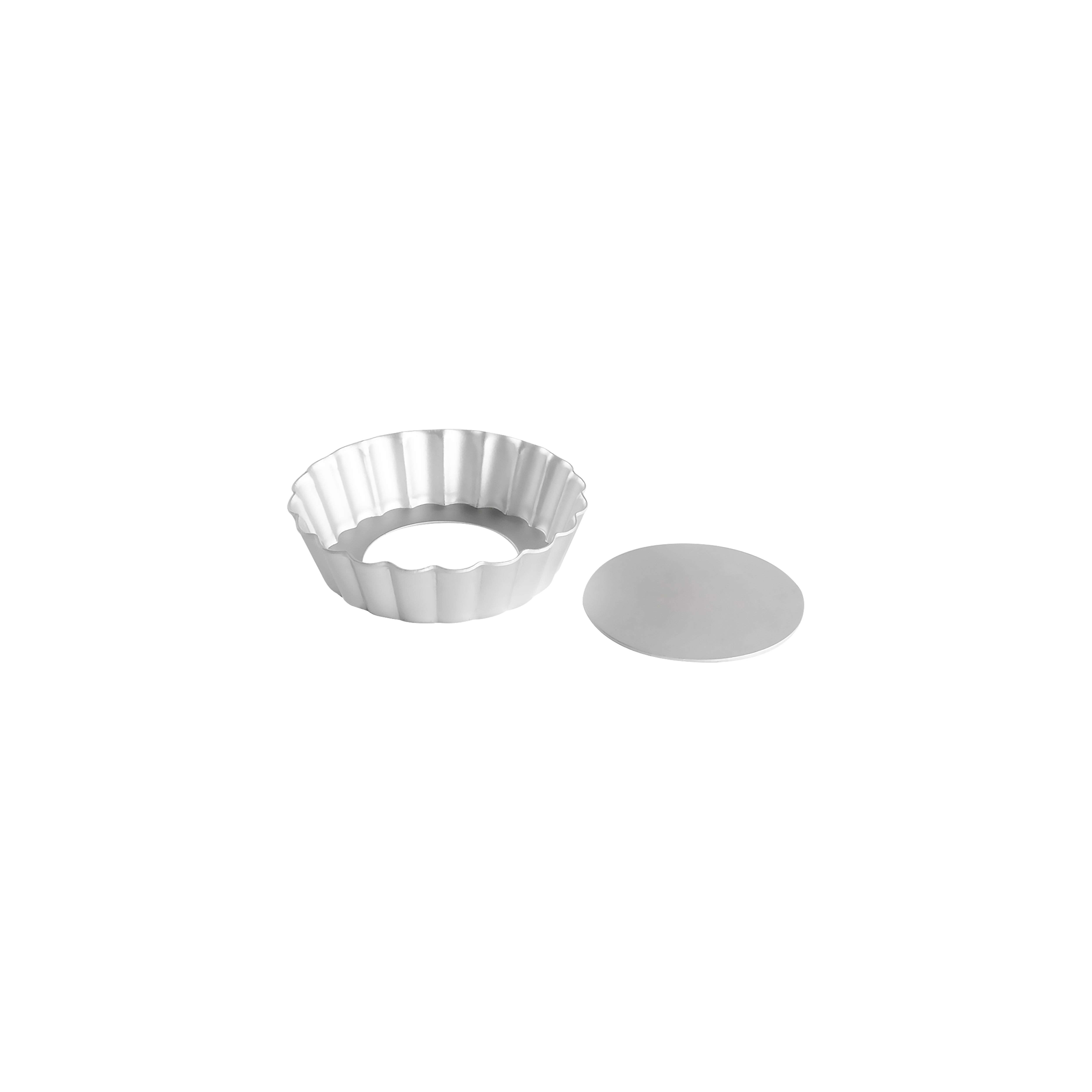 Fat Daddio's Small Aluminum Individual Round Fluted Tart Pan with ...