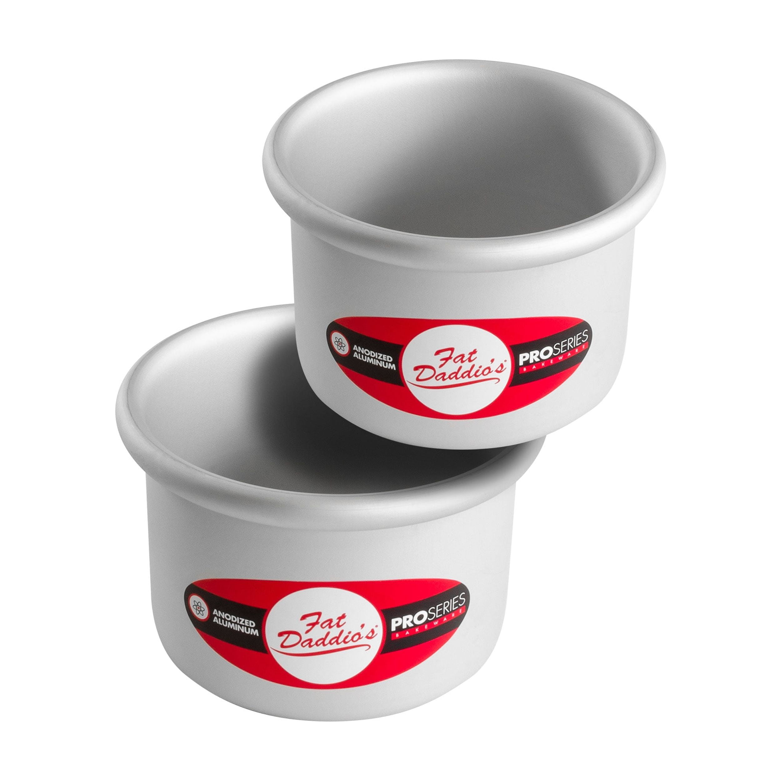 Fat Daddio's PRD-43SET Anodized Aluminum Round Cake Pans, 2 Piece Set ...