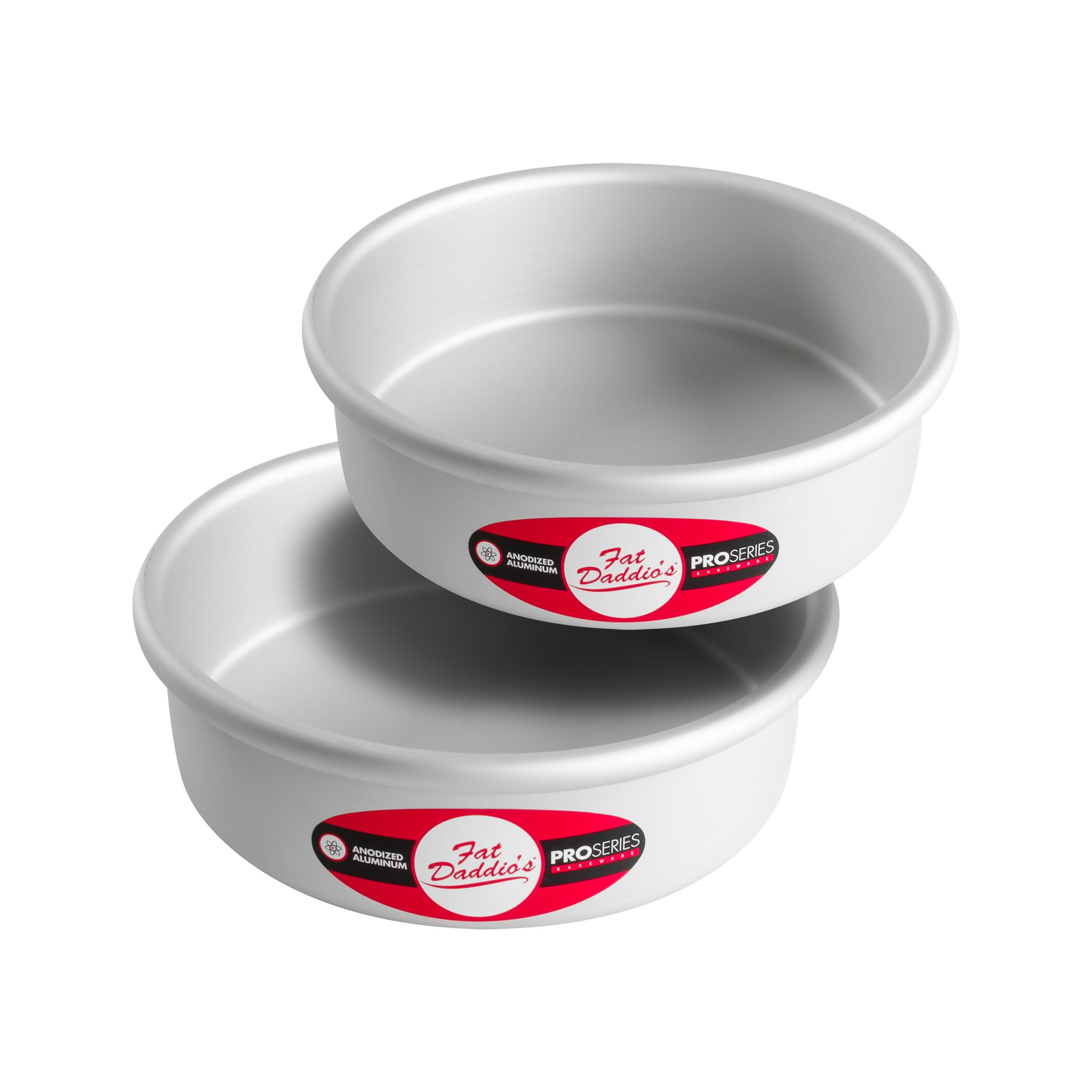 Fat Daddio's PRD-72SET Anodized Aluminum Round Cake Pans, 2 Piece Set ...