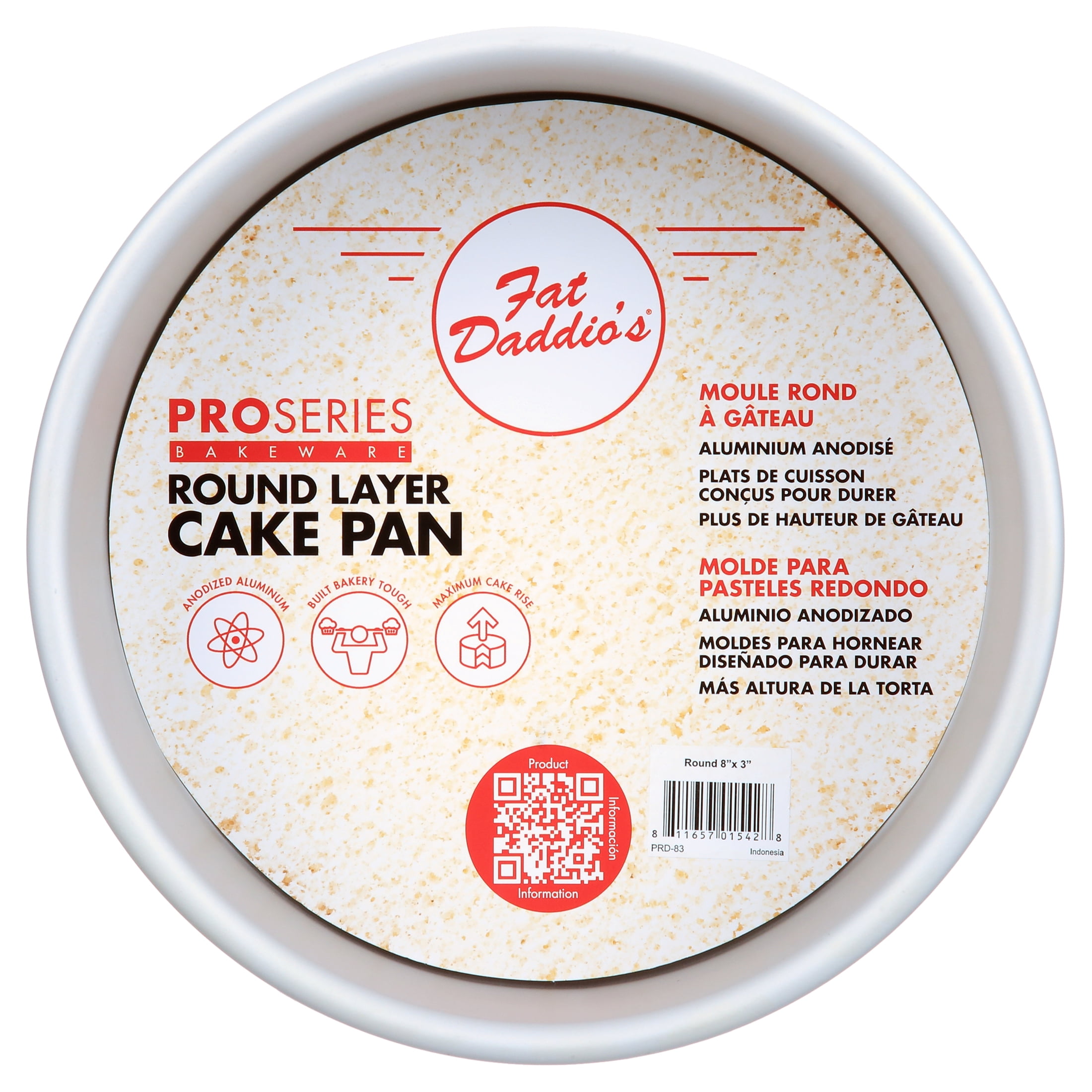 Fat Daddio's PRD-83 ProSeries Round Anodized Aluminum Cake Pan, 8x3 ...