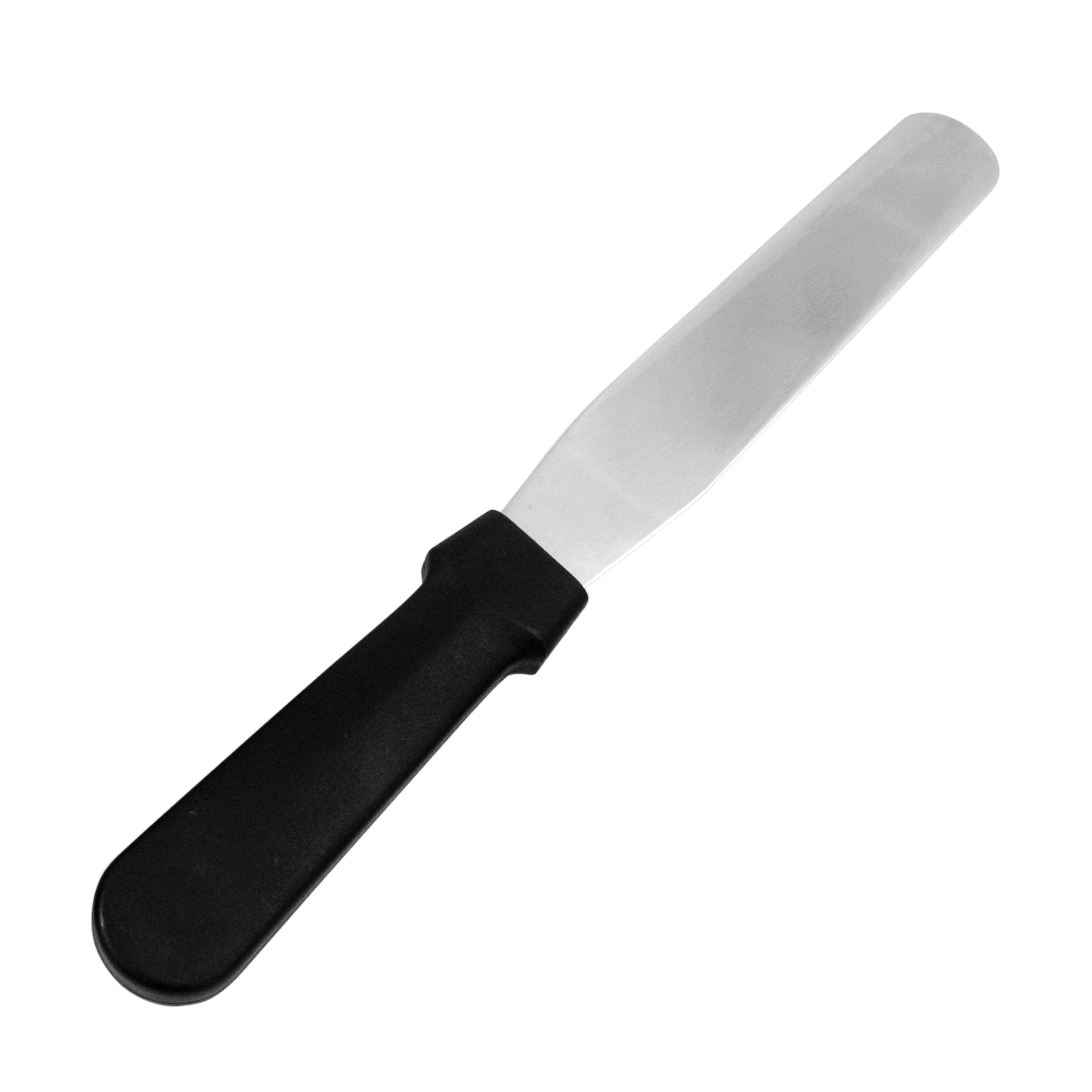 Fat Daddio's SPAT-6S Stainless Steel Straight Spatula, 6 Inch, Black ...