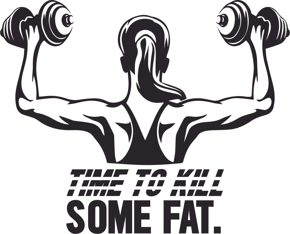 Some Fat Gym Fitness Workout Woman Empowerment Barbell Dumbbell ...