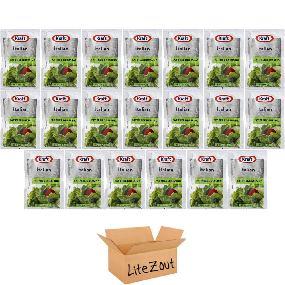 Fat Italian Salad Dressing Single Serve Packet, 1.5oz, (20 packs), by ...