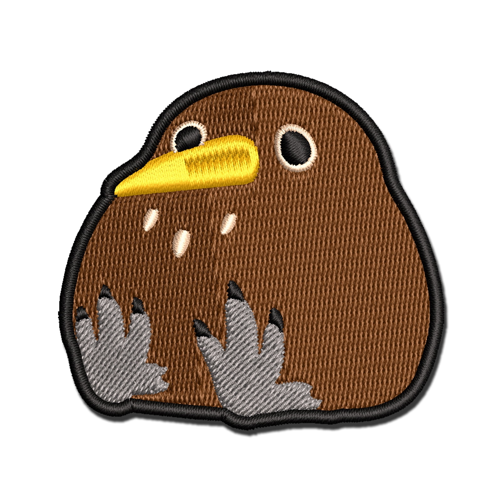 Fat Kiwi Bird Sitting Applique Multi-Color Embroidered Iron-On Patch ...