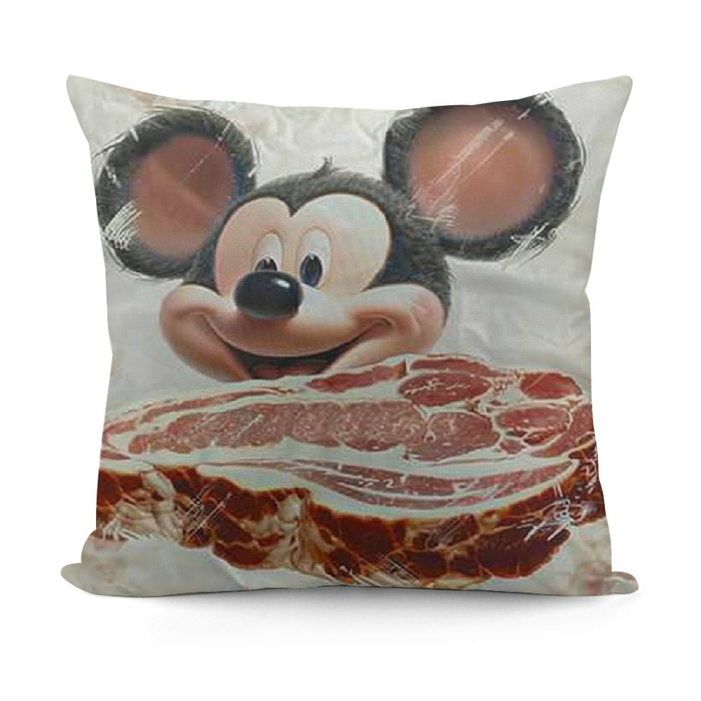 Fat Pork Food Texture Throw Pillow Square Cover - Walmart.com