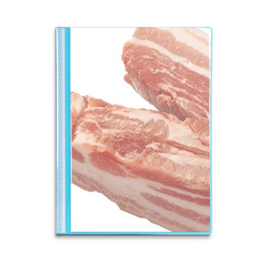 Fat Pork Raw Meat Food Texture Book Sheet Protectors Portfolio Binder ...