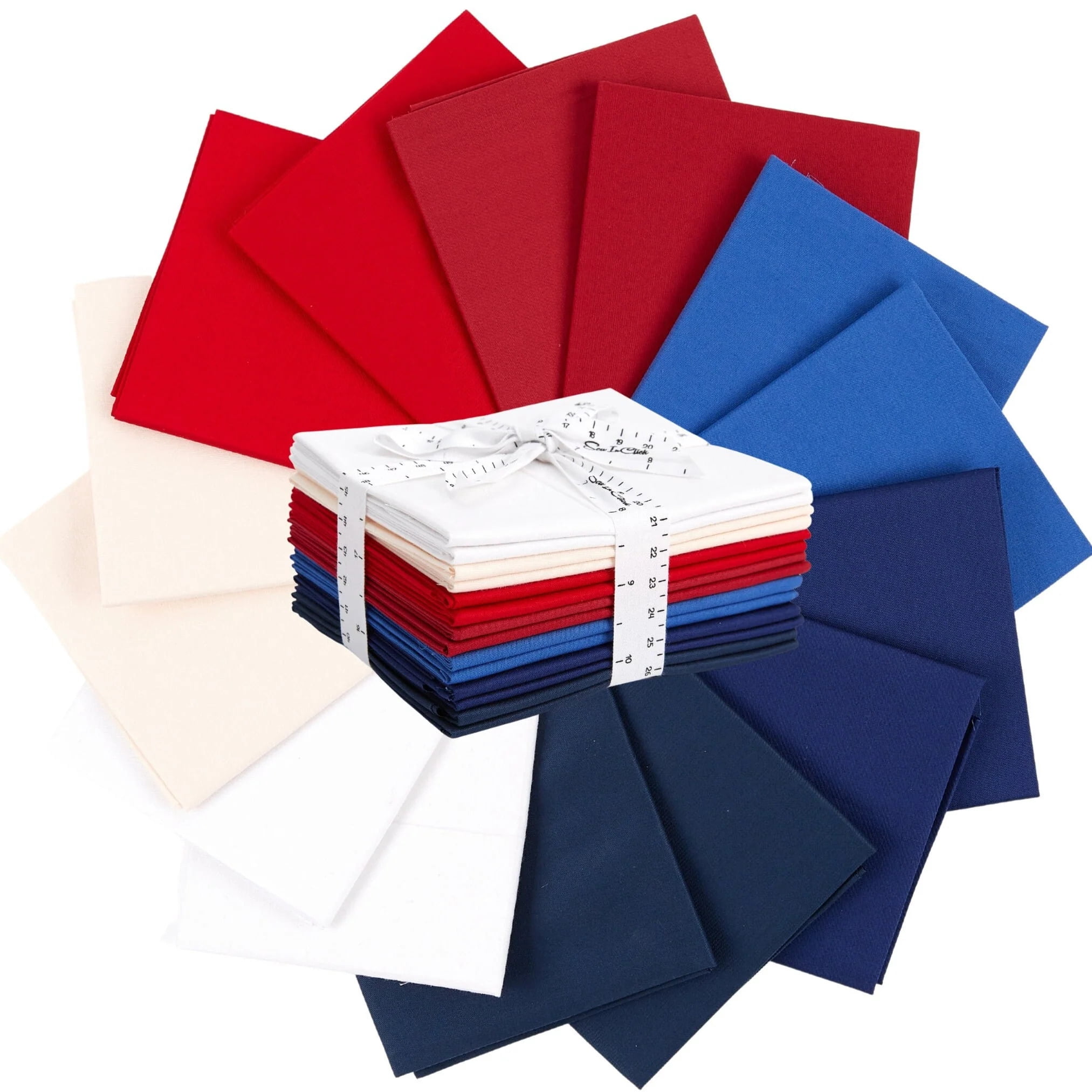 Fat Quarter Bundle -100% Cotton | Pure Solids | Patriotic USA Flag ...